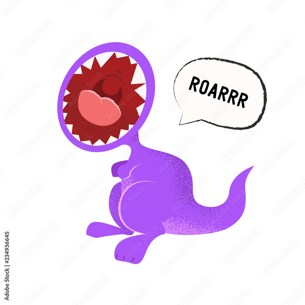 Scary roaring little dinosaur. Predator, tyrannosaurus, monster. Can be ...