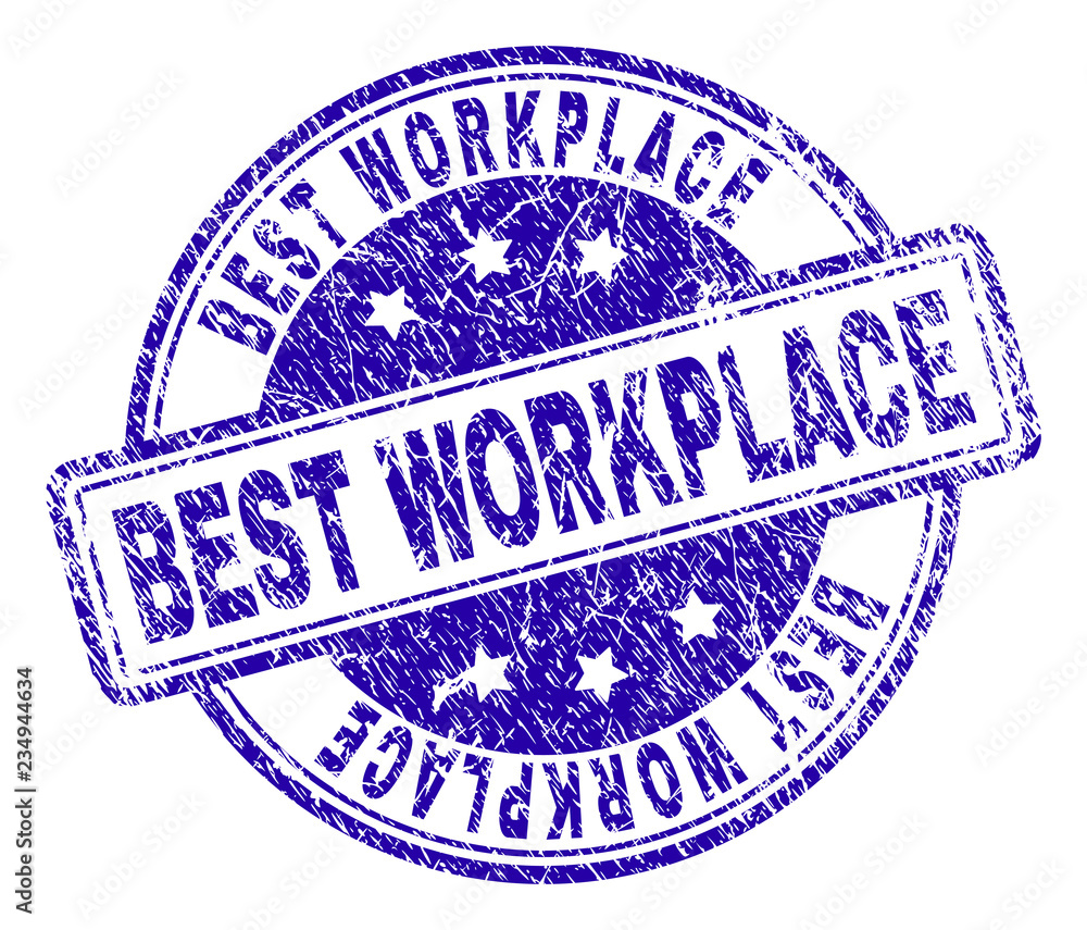 Vecteur Stock BEST WORKPLACE stamp seal imprint with grunge texture ...
