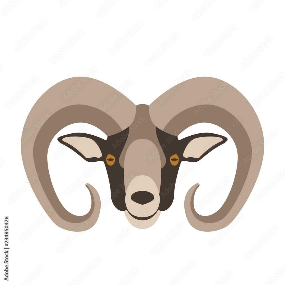 Ram Head Cartoon