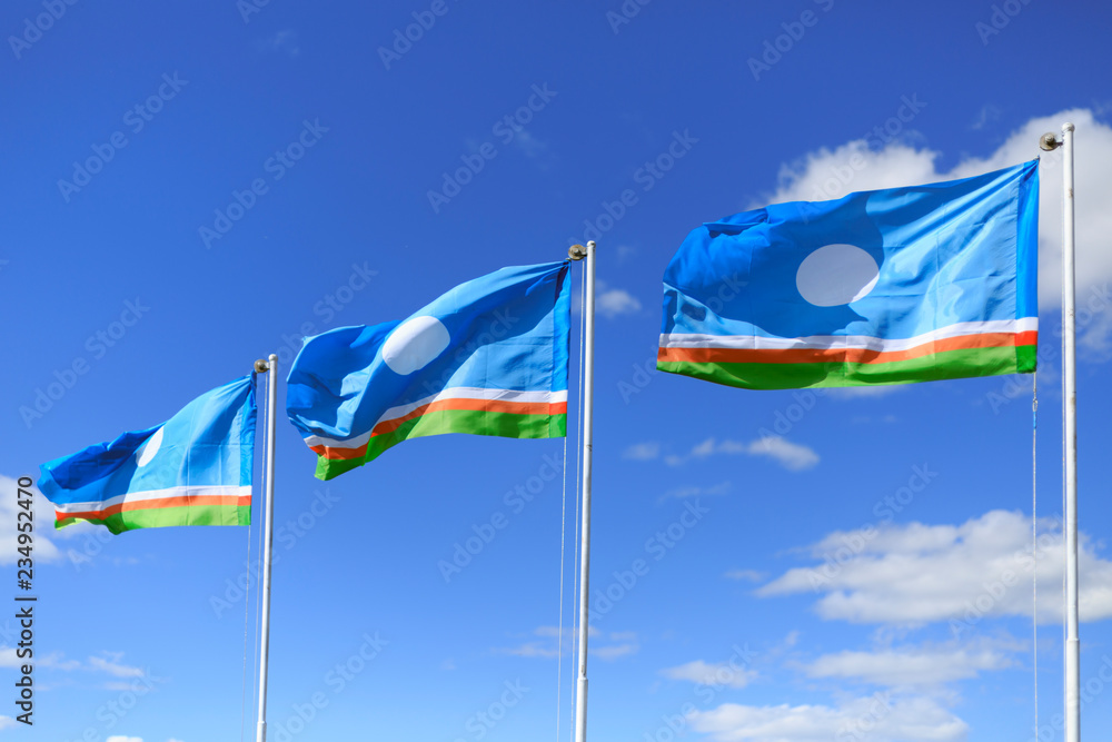 Flags of Sakha-Yakutia Republic in Russia Stock Photo | Adobe Stock