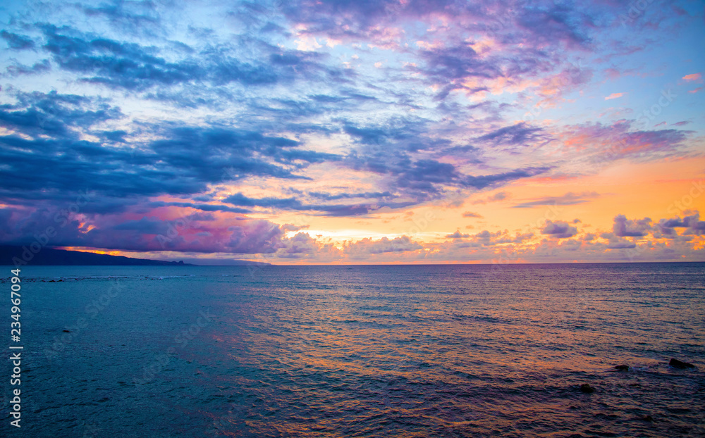 Hawaii Sunset Mountains