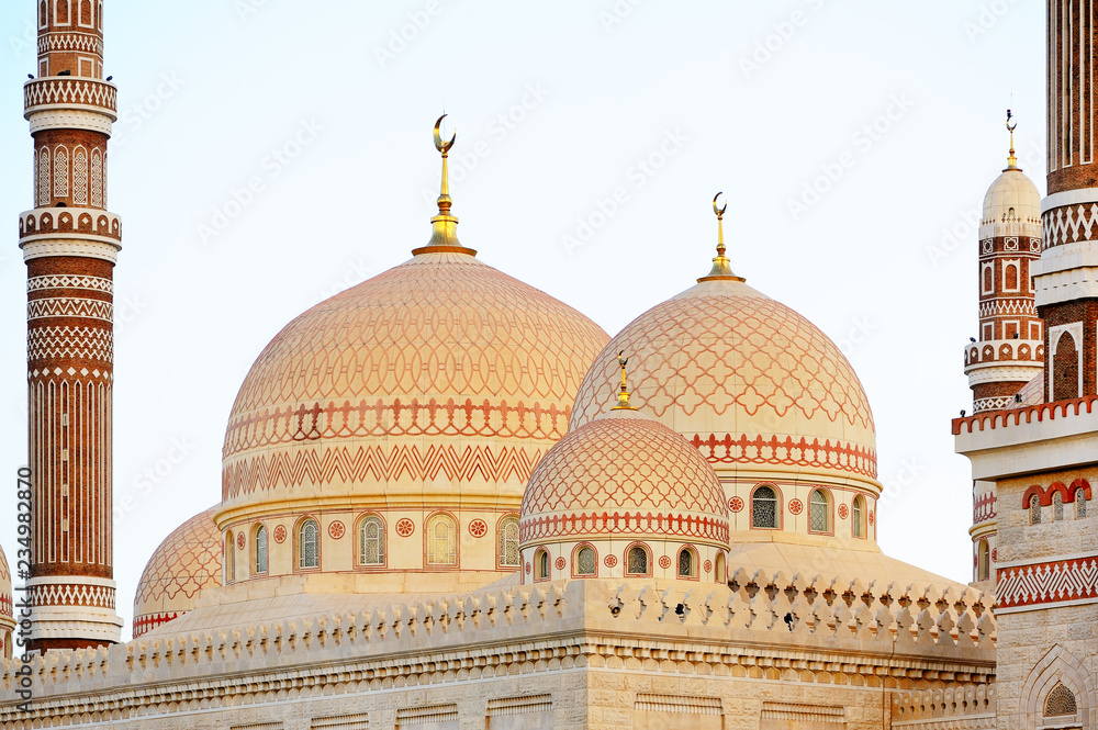 Al-Saleh mosque in the Sanaa, capital of Yemen Stock Photo | Adobe Stock