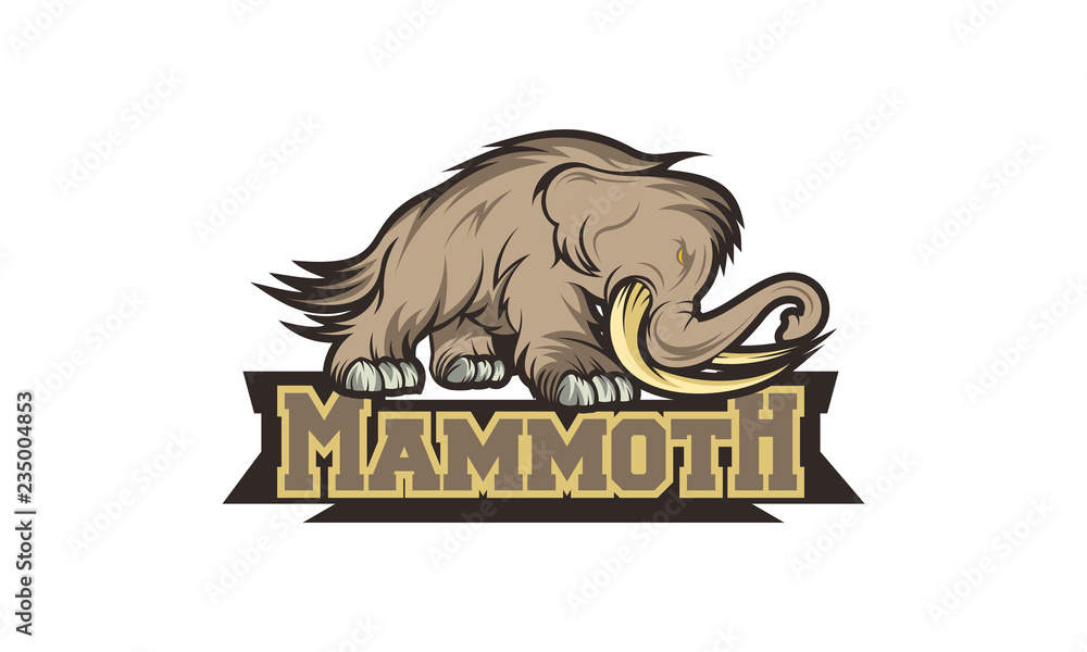 mammoth logo design template Stock Vector | Adobe Stock