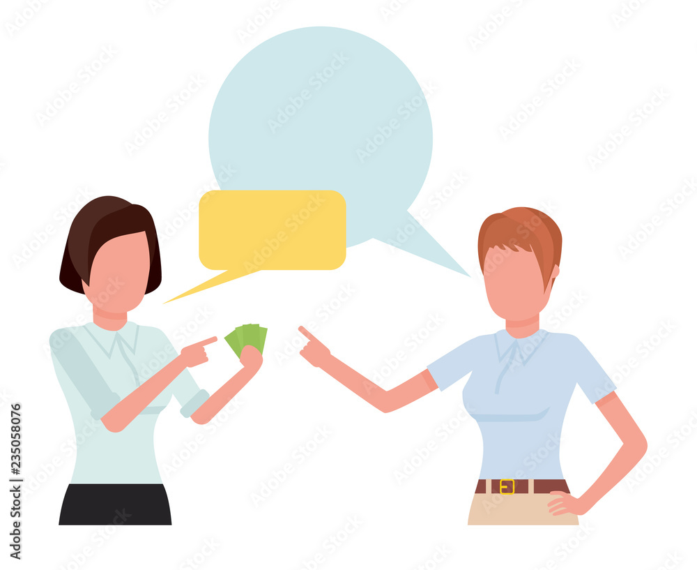 Businesswoman talking with partner, team of professional employees ...