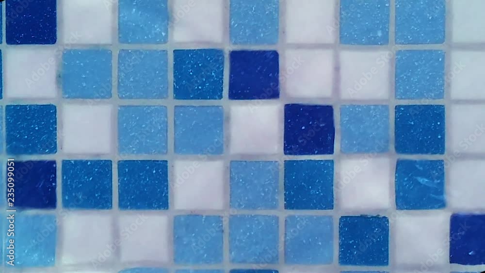 Pool water background with blue tile Stock Video | Adobe Stock