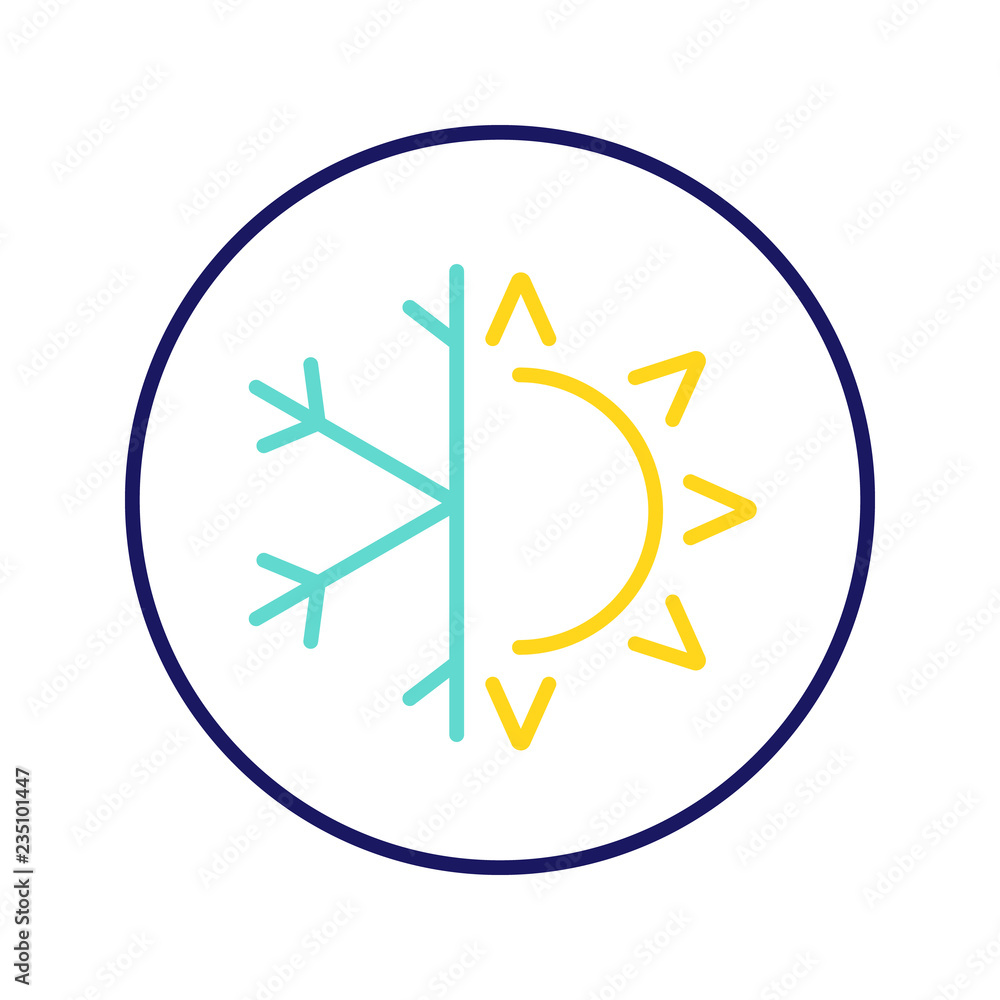 Winter and summer color icon Stock Vector | Adobe Stock