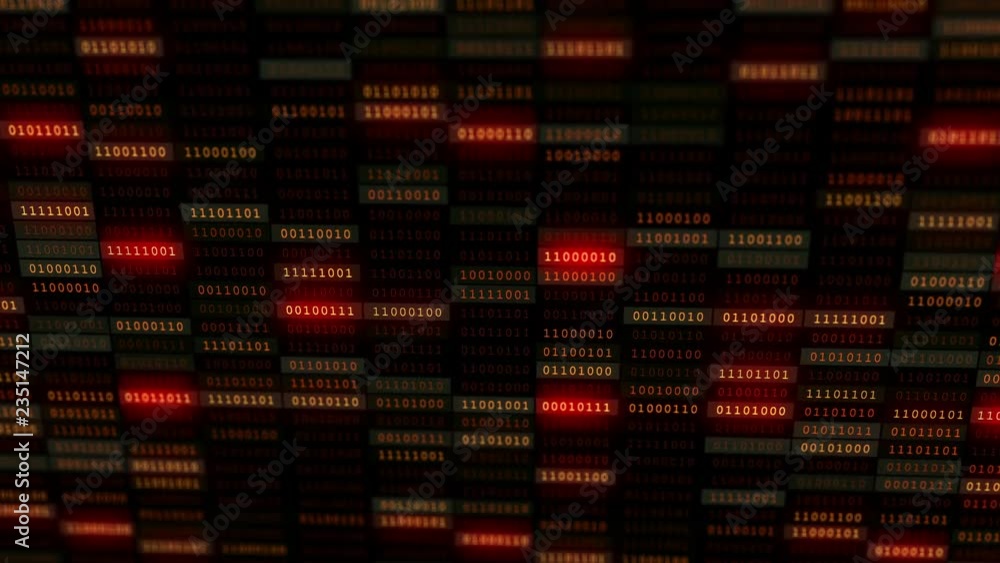 Animated Binary Computer Digits 4 Stock Video | Adobe Stock