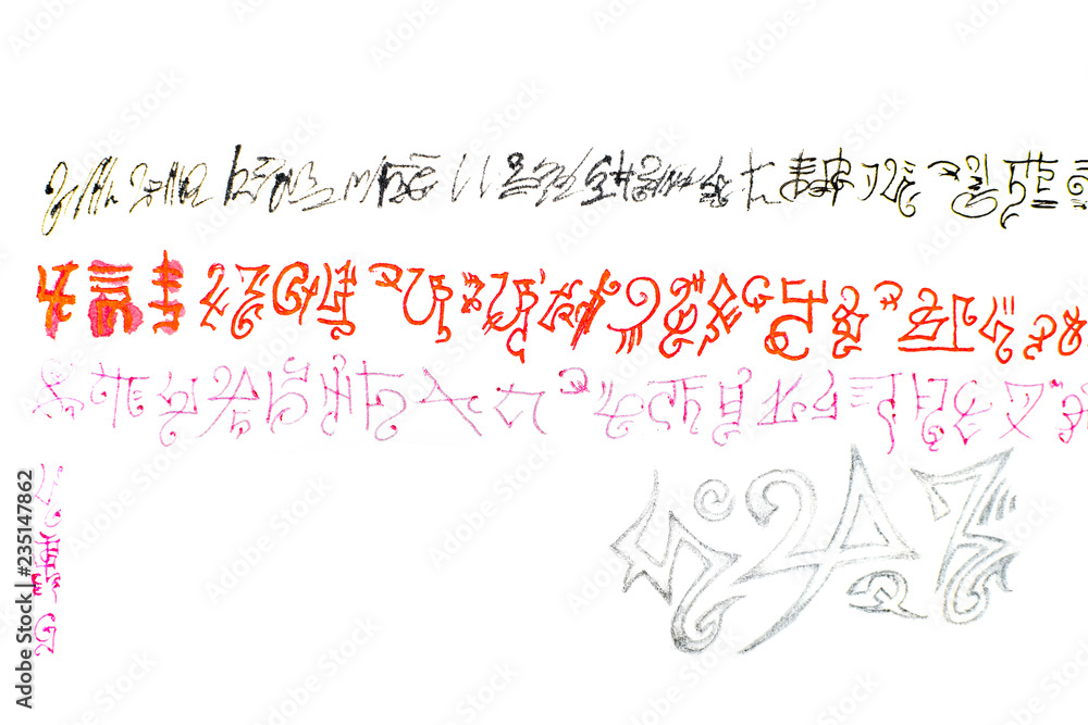 Fictional characters and symbols on a white background. Symbols and ...