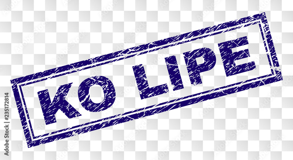 Vecteur Stock KO LIPE stamp seal imprint with rubber print style and ...