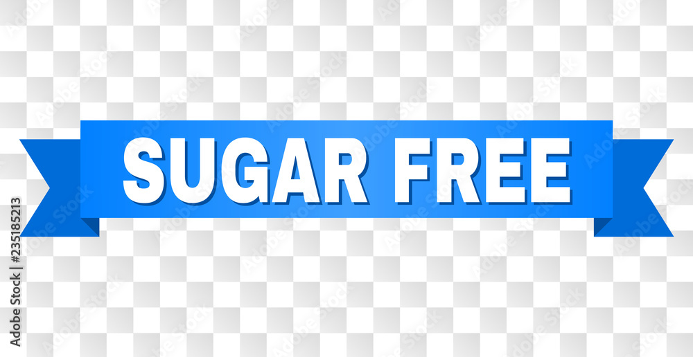 Vecteur Stock SUGAR FREE text on a ribbon. Designed with white caption ...