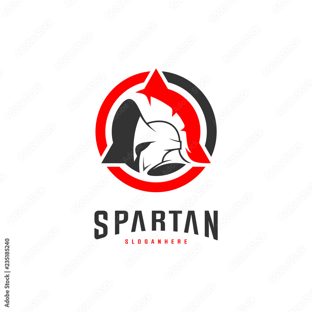 Spartan Logo design vector illustration . Spartan Helmet Logo template ...