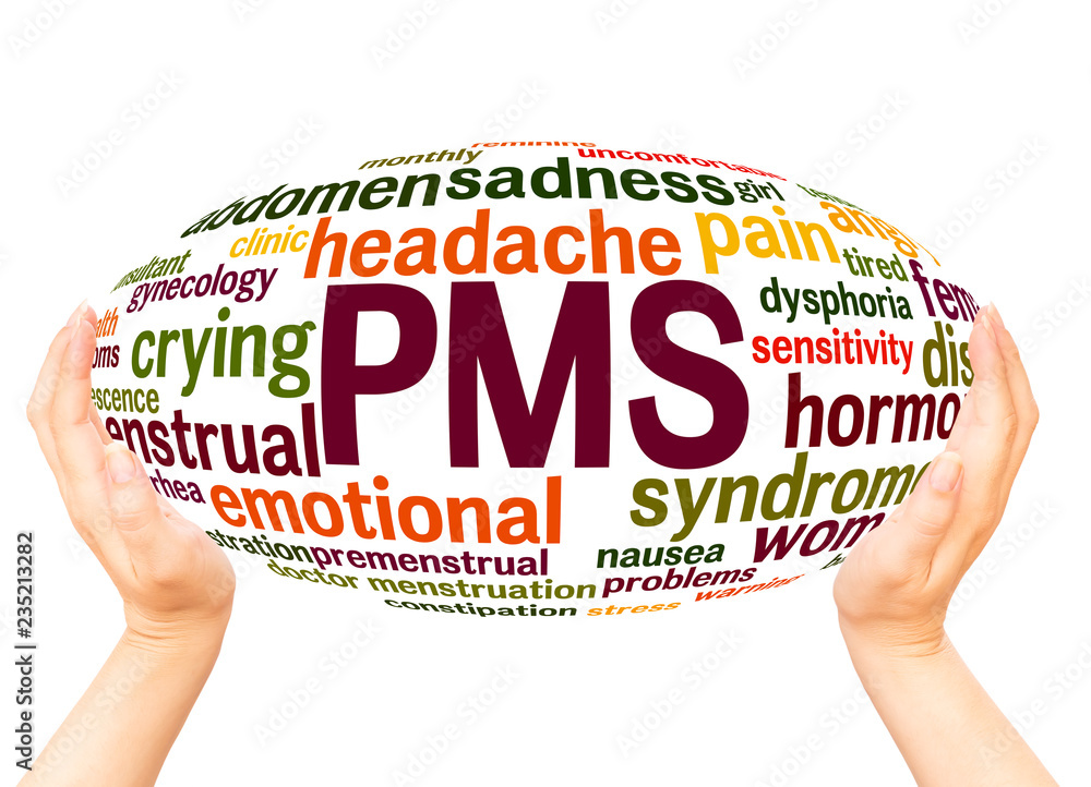 PMS word cloud hand sphere concept Stock Illustration | Adobe Stock