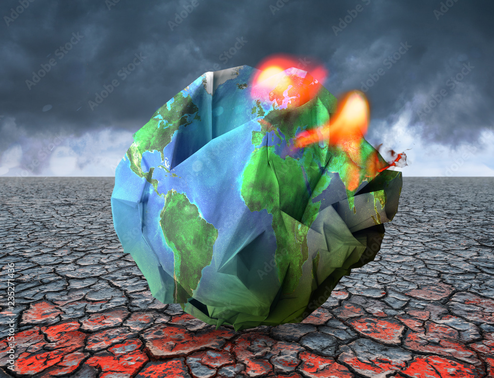 Global warming concept 3D illustration Stock Illustration | Adobe Stock