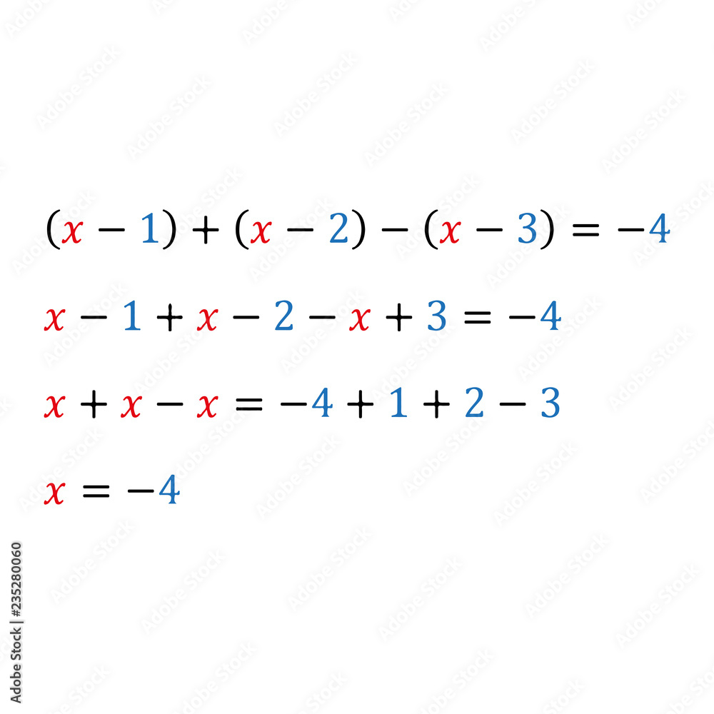 Algebraic equation with one variable positive and negative natural ...