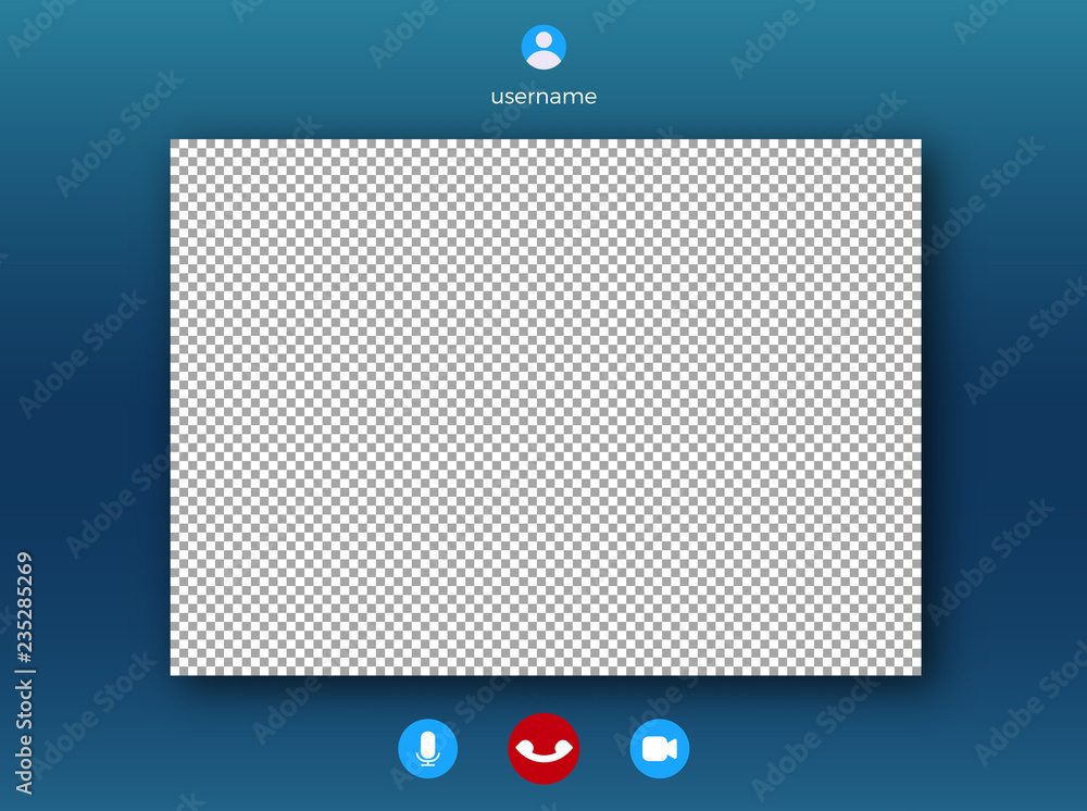 video call screen template Stock Vector | Adobe Stock