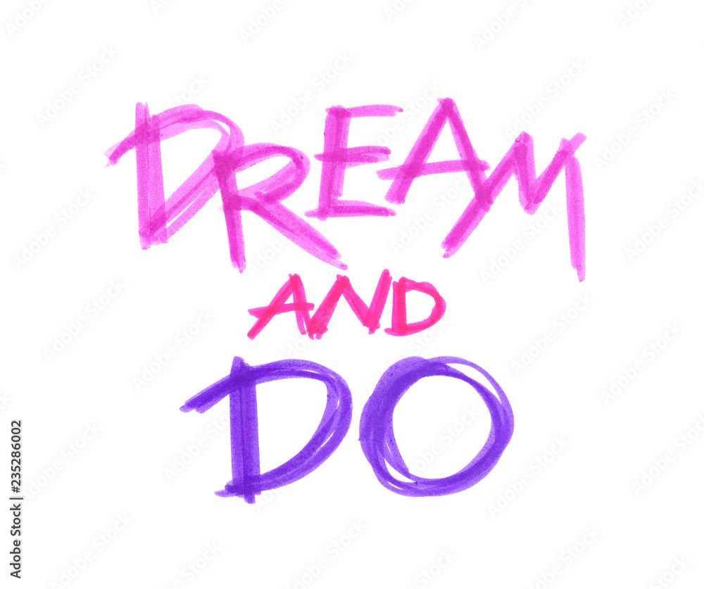 The Word Dream In Pink