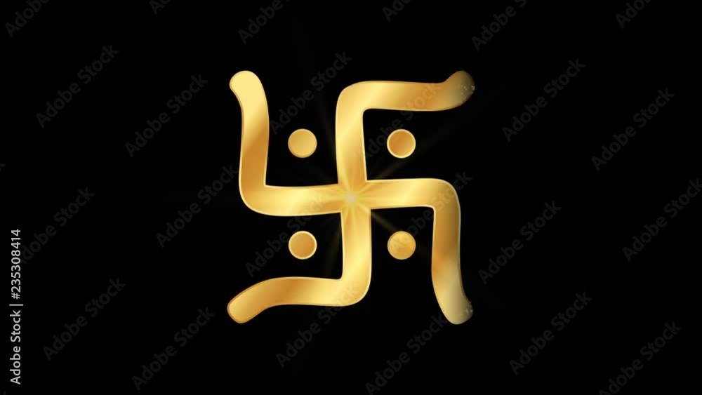 Swastika Religious symbol Particles Animation, Magical Particle Dust ...