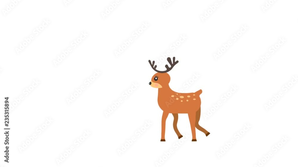 Cartoon deer walking animation with optional luma matte. Alpha Luma ...