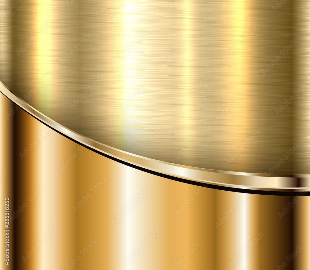 Gold metallic background, elegant shiny business abstract metal ...