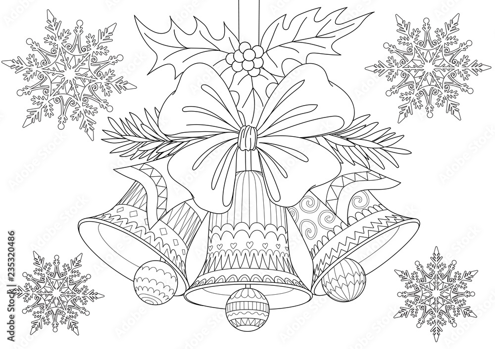 Snowflakes Falling Coloring Pages