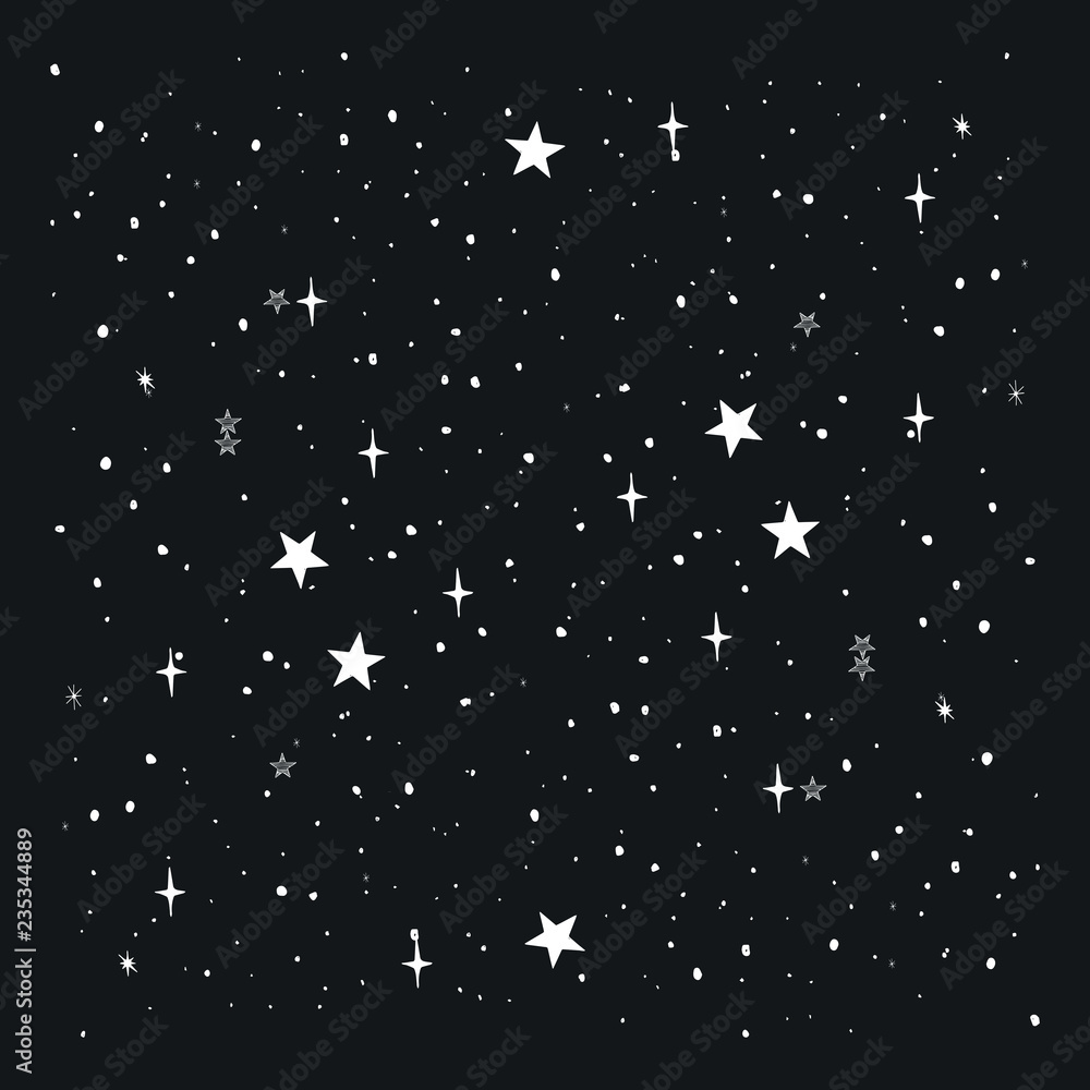 Star pattern. Sky vector illustration. Stock Vector | Adobe Stock
