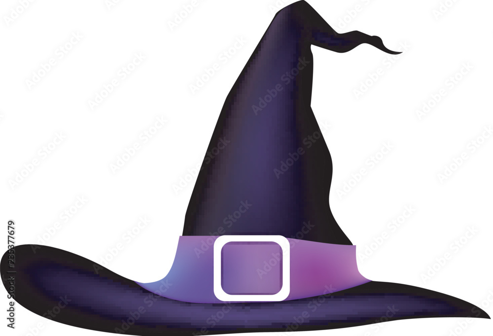 Cartoon Halloween witch hat Stock Vector | Adobe Stock