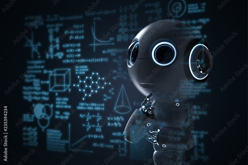 Machine learning concept Stock-Illustration | Adobe Stock