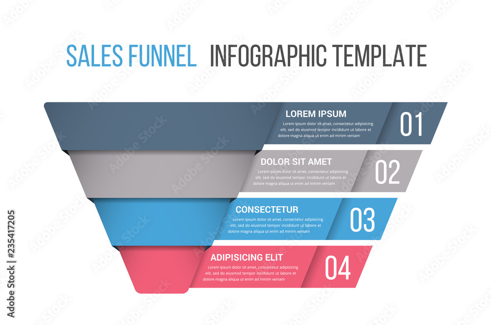 Funnel Diagram Template Stock Vector | Adobe Stock