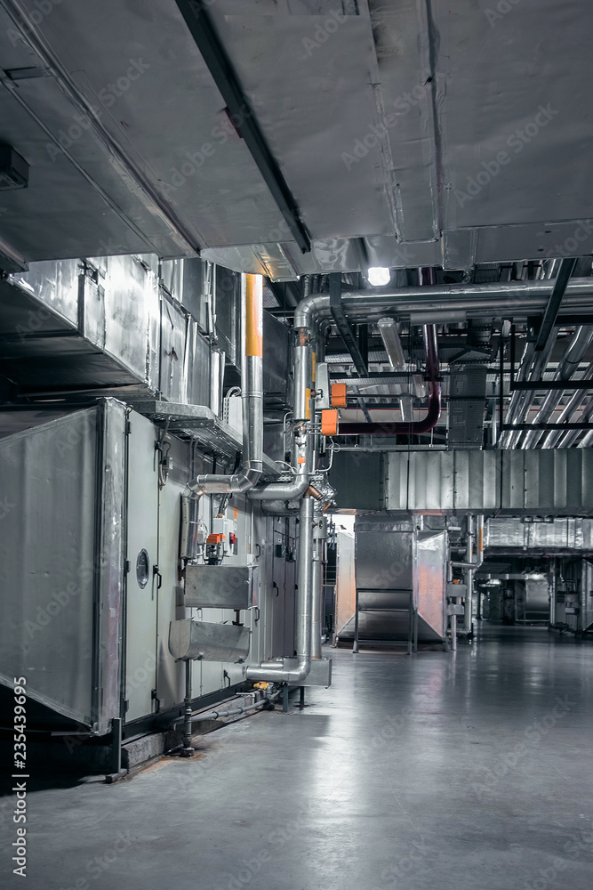 Photo & Art Print Modern industrial interior of the ventilation plant ...