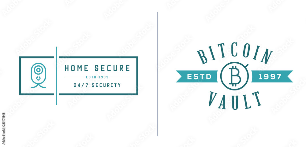 Set of Vector Cyber Security Identity Badges and Signs Can be used as ...