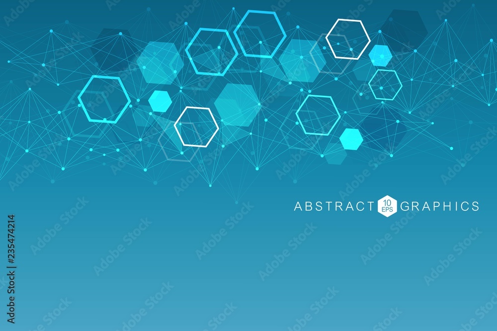 Big Data Visualization Background. Modern futuristic virtual abstract ...