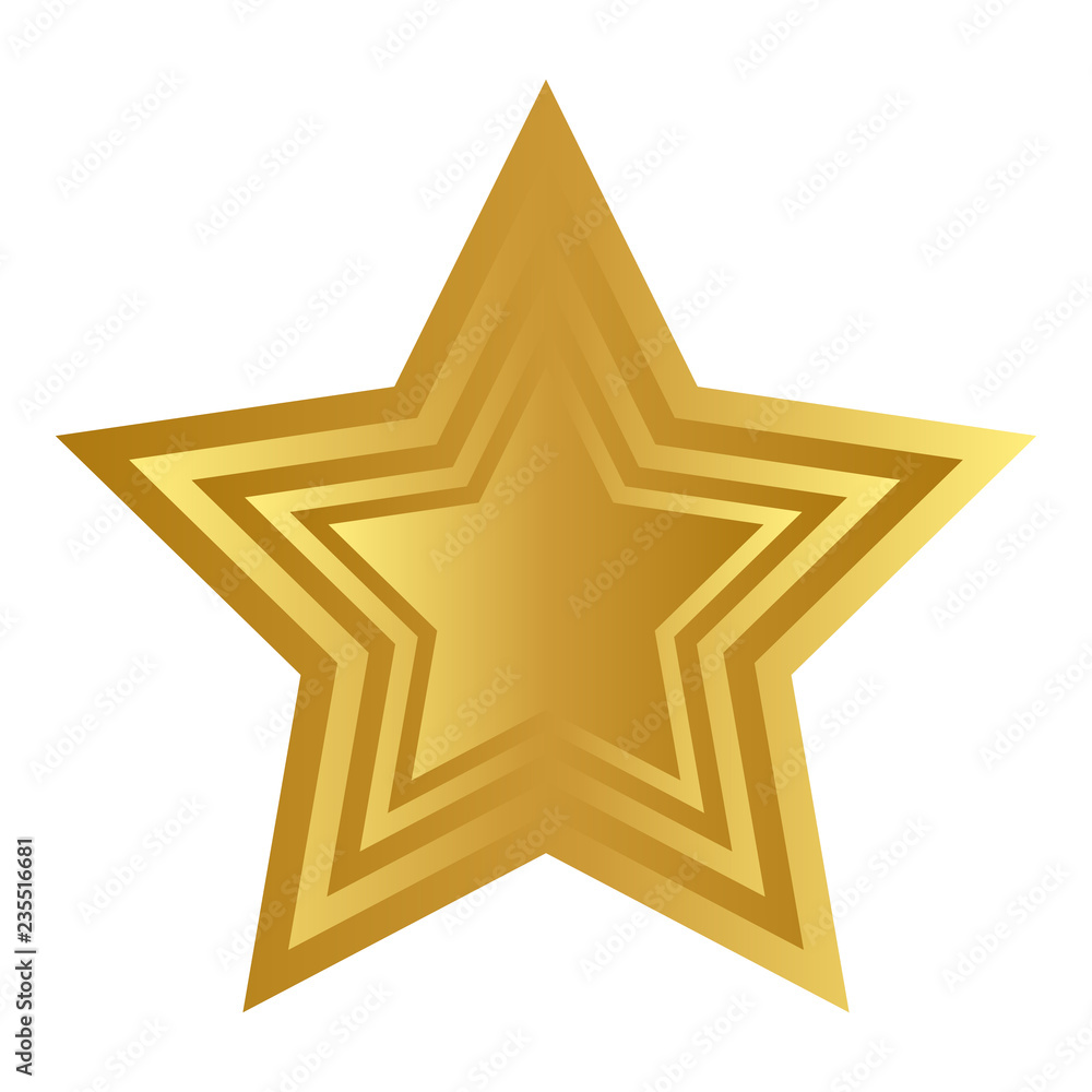 Christmas Golden Star Icon Symbol Design. Vector Christmas decoration ...
