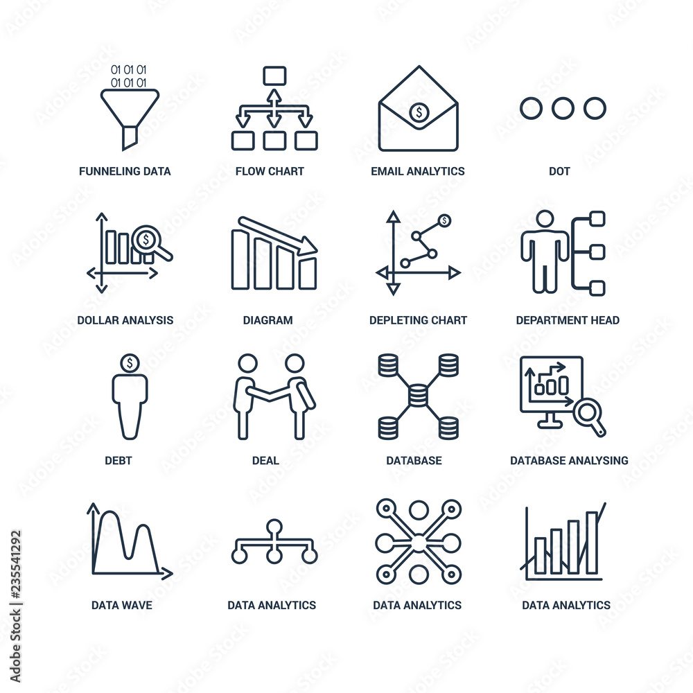 Data analytics, analytics circular, flow, wave, Database Analysi Stock ...