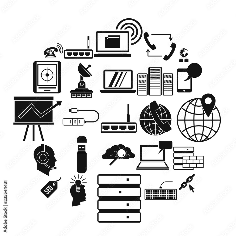 Telecommunications Icon Circle