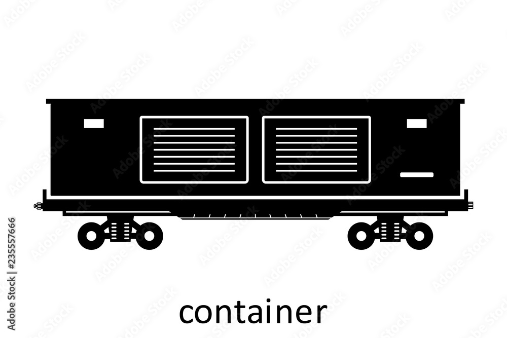 railway carriage of boxcar with name. Cargo Freight Forwarding ...