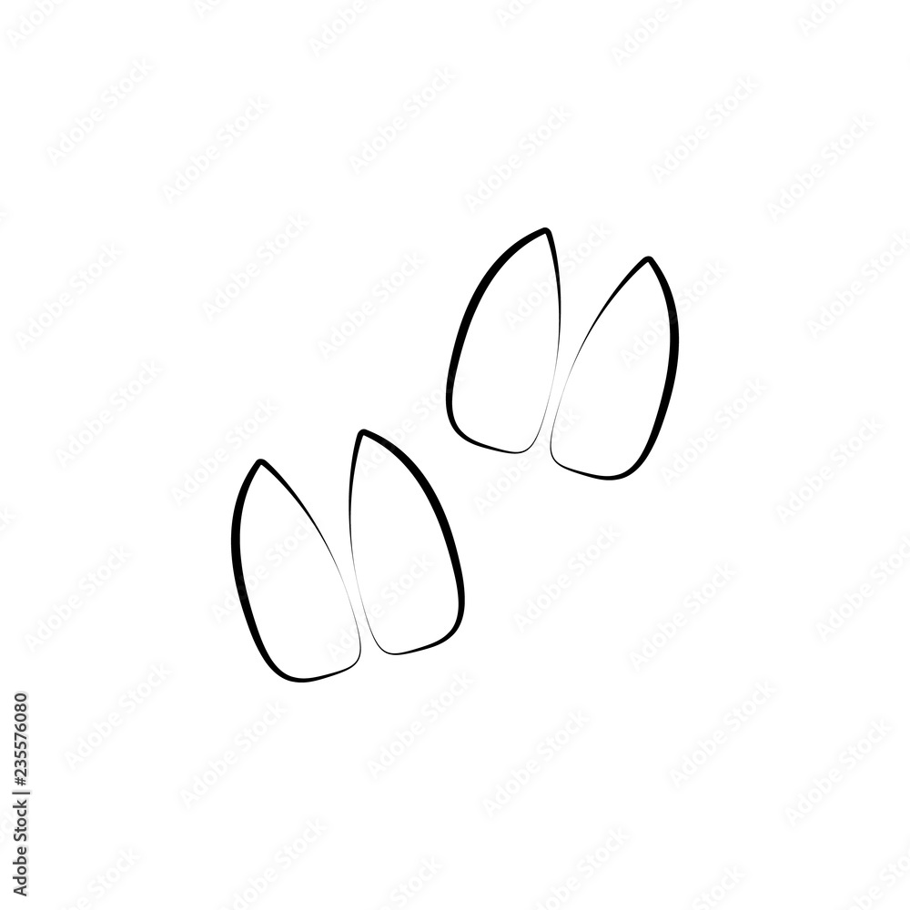 Goat tracks icon. Element of animal track for mobile concept and web ...