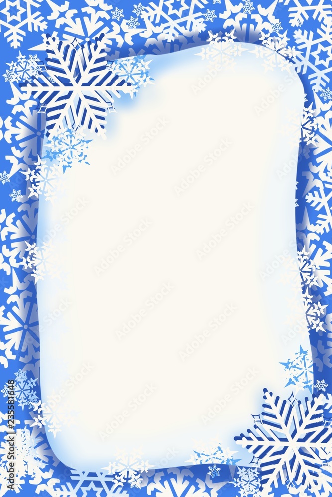 Winter Snowy background with space for copy text, menu, invitation ...