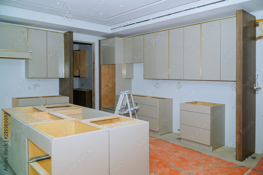 Installing new induction hob in modern kitchen kitchen Installation ...