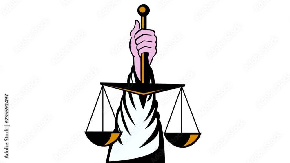 2d Animation motion graphics showing a hand holding up scales of ...