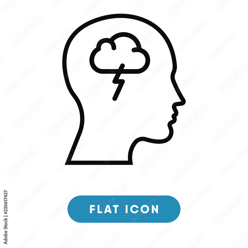 Depression vector icon Stock Vector | Adobe Stock