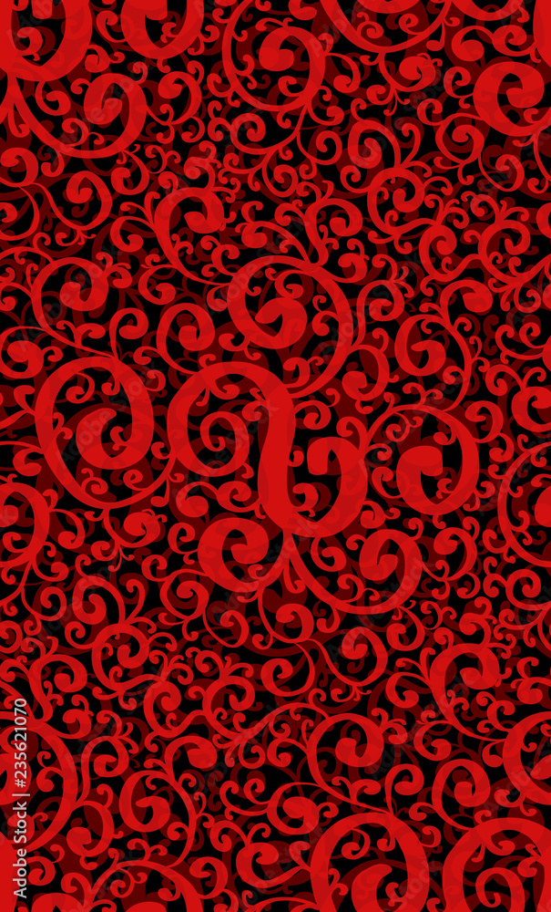 Gothic Wallpaper Pattern Red