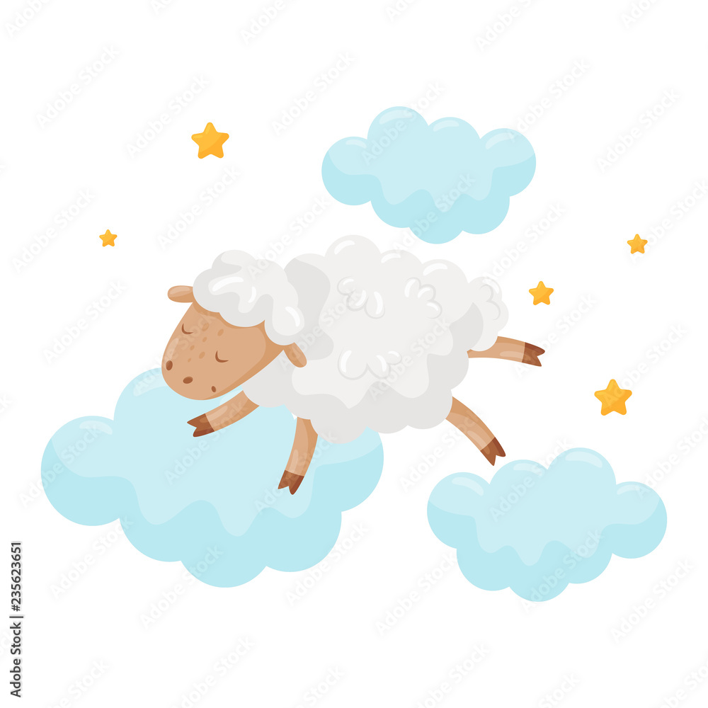 Sleeping Sheep Clipart