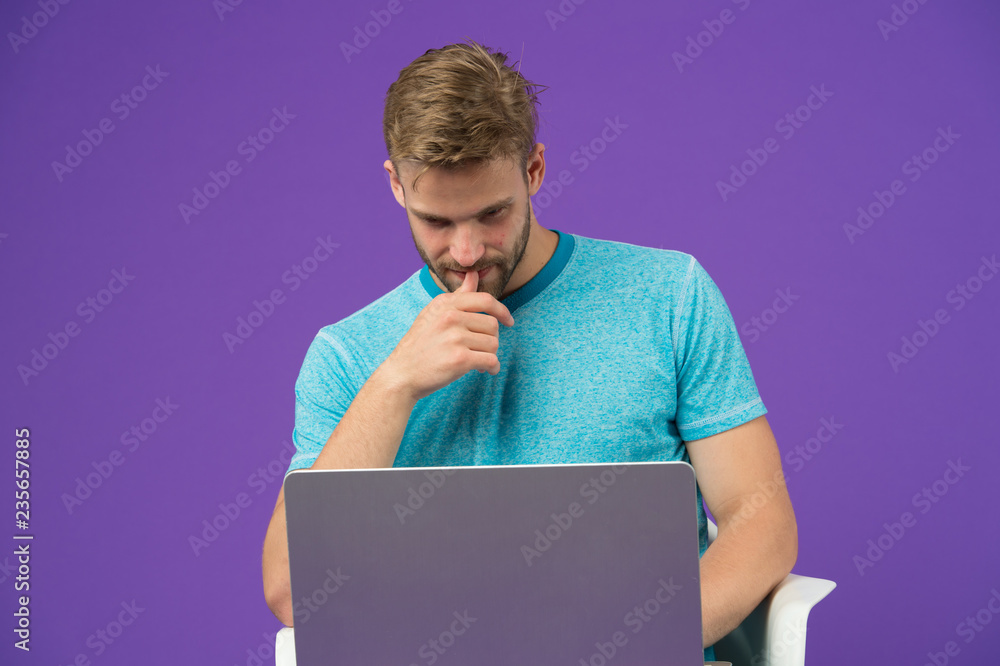 Man Surfing Internet