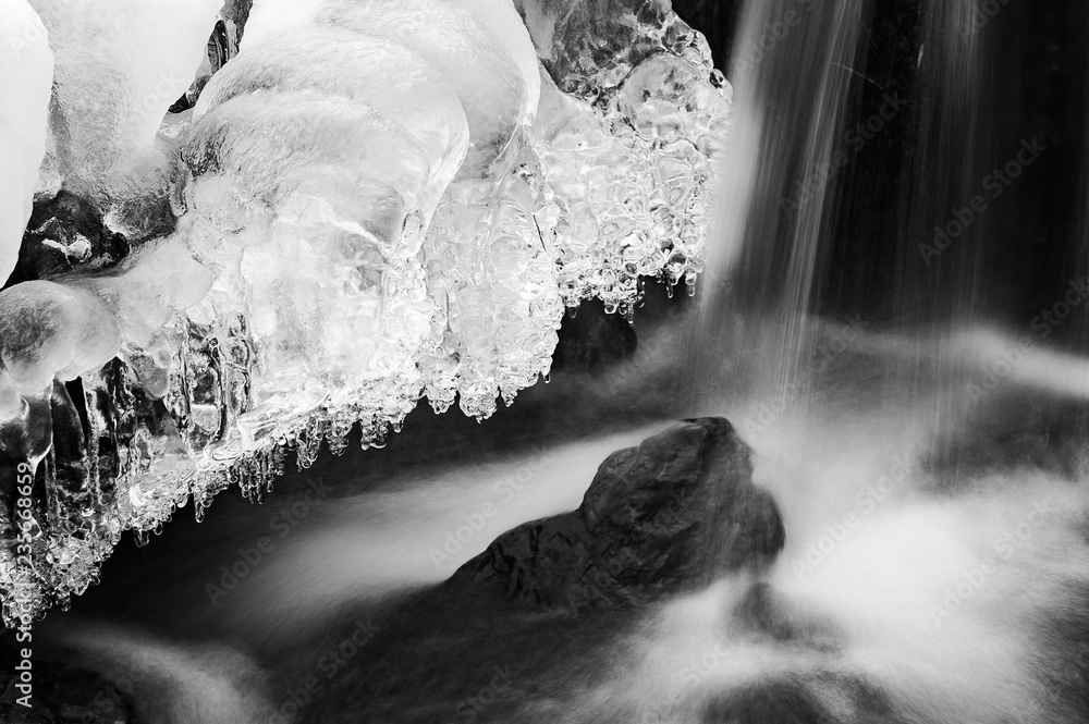 Texturas hielo blanco y negro Stock Photo | Adobe Stock