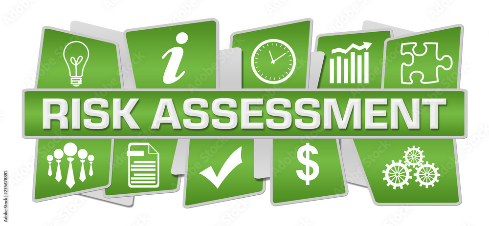 Risk Assessment Green Symbols Top Bottom Stock Illustration | Adobe Stock