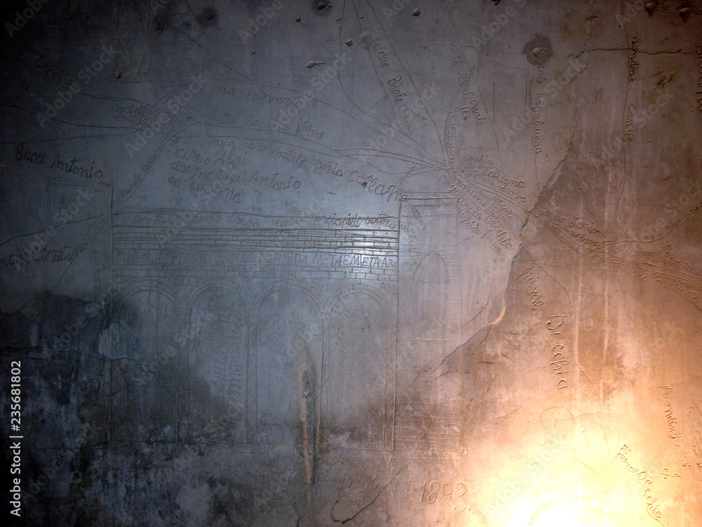 Detail of containment and torture instruments for the treatment of ...