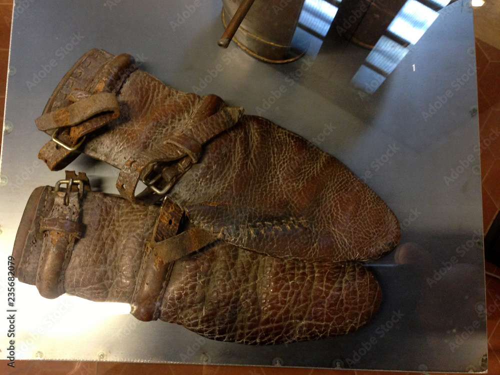 Detail of containment and torture instruments for the treatment of ...