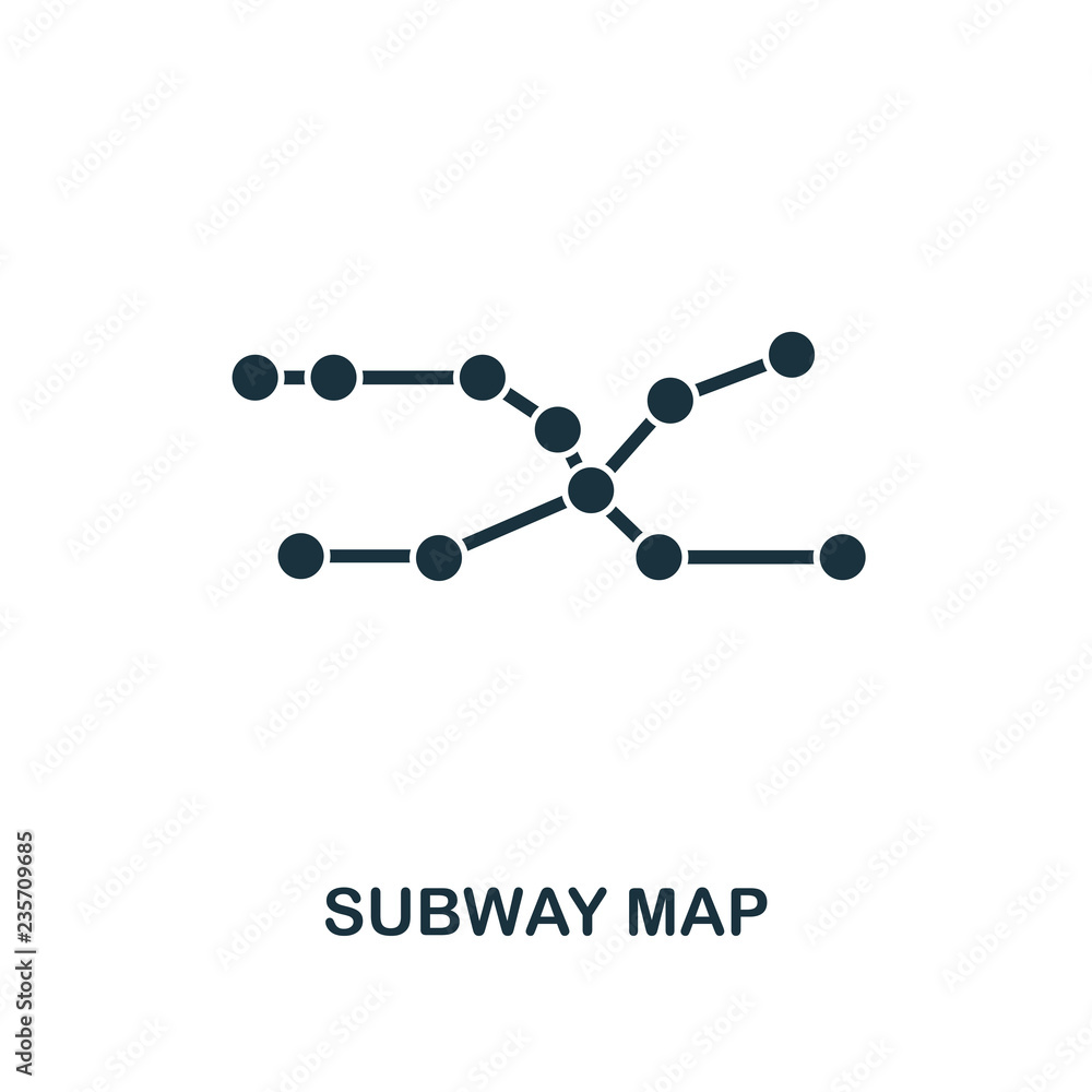 Subway Map icon. Premium style design from public transport icon ...