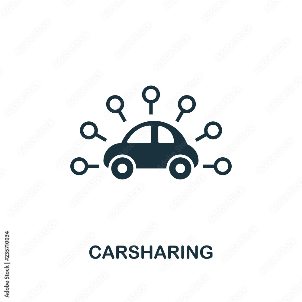 Carsharing icon. Premium style design from public transport icon ...