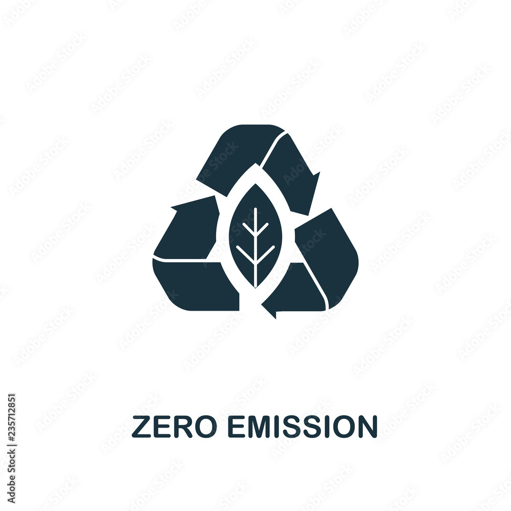 Zero Emission icon. Premium style design from urbanism icon collection ...
